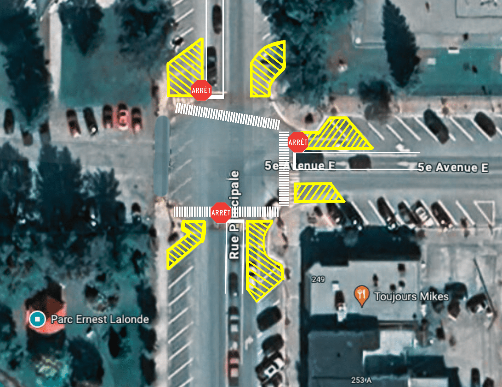 INFO-TRAVAUX - INTERSECTION RUE PRINCIPALE ET 5E AVENUE | Ville de La Sarre
